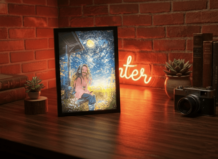 Nezuko Kamado LED Light Art Painting - LED Light Art for Fans | A4 ...